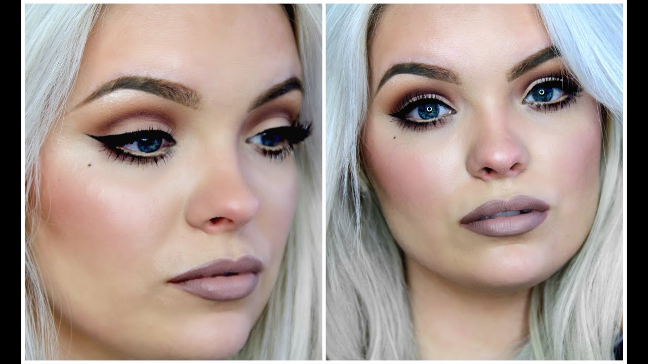 Cut Crease & Taupe Lips - YouTube
