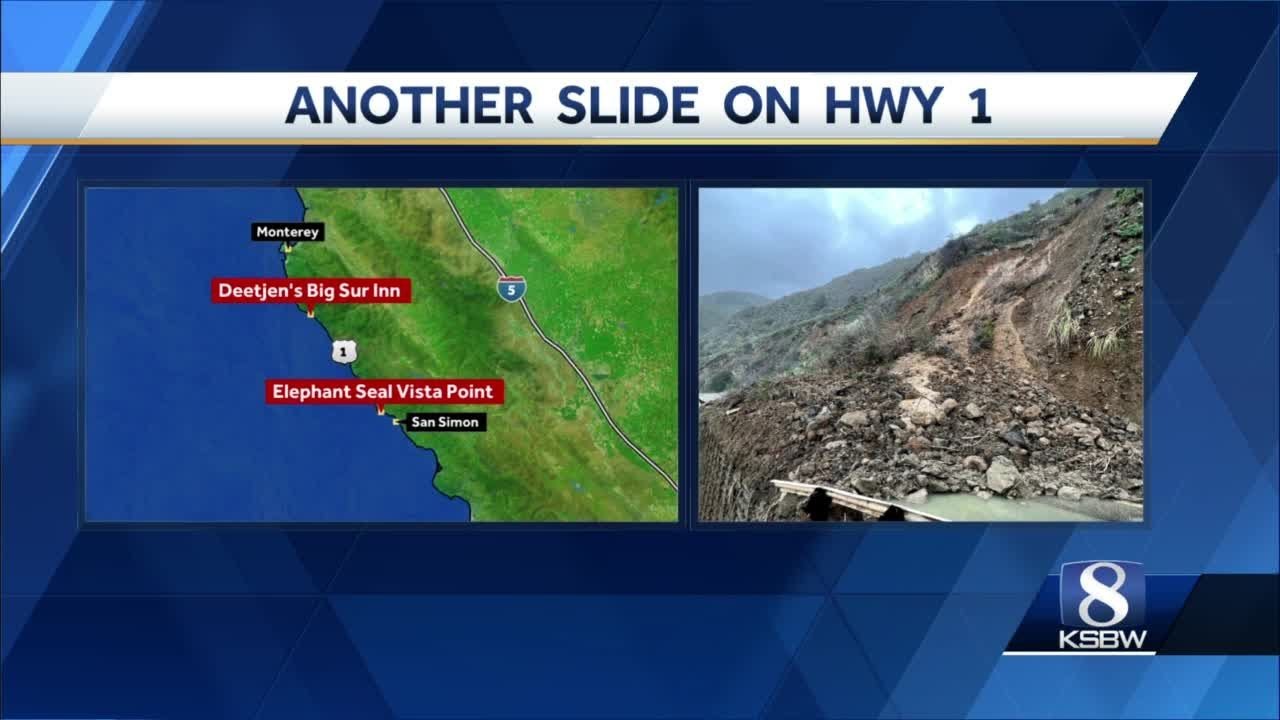 New slide on Highway 1 South of Big Sur - YouTube