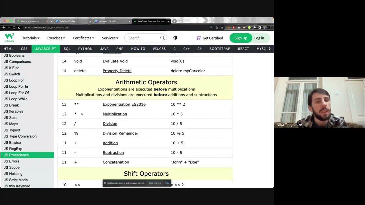 Javascript 3: Operators | Data types | typeof - YouTube