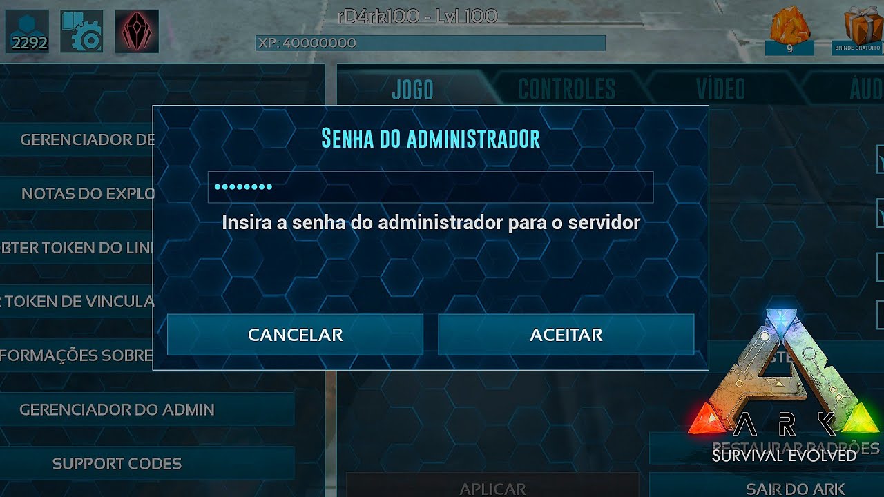 Funcionalidades do ADM Console ARK mobile - YouTube