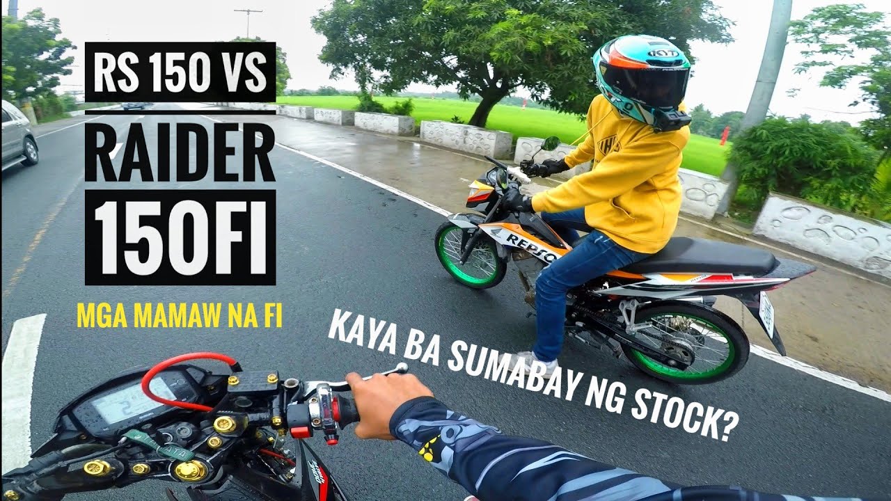 RAIDER 150 Fi VS RS 150 | STOCK VS LOADED | FRIENDLY GAME - YouTube