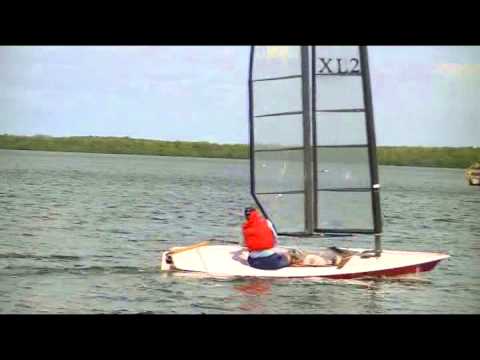 Solid Wing Sails on a Force Five Sailboat - YouTube