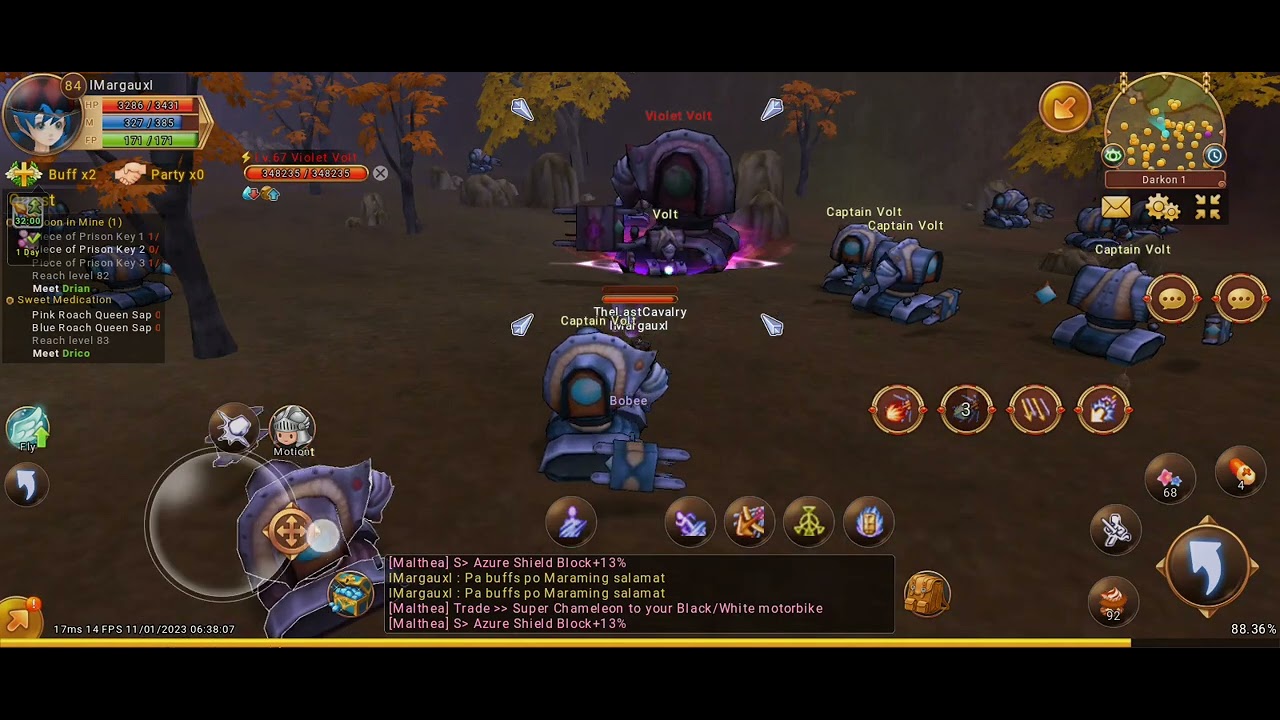 Flyff U Giant and Violet Volt kill 3 Bots - YouTube