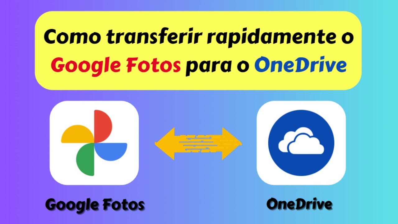 Como transferir rapidamente o Google Fotos para o OneDrive - YouTube