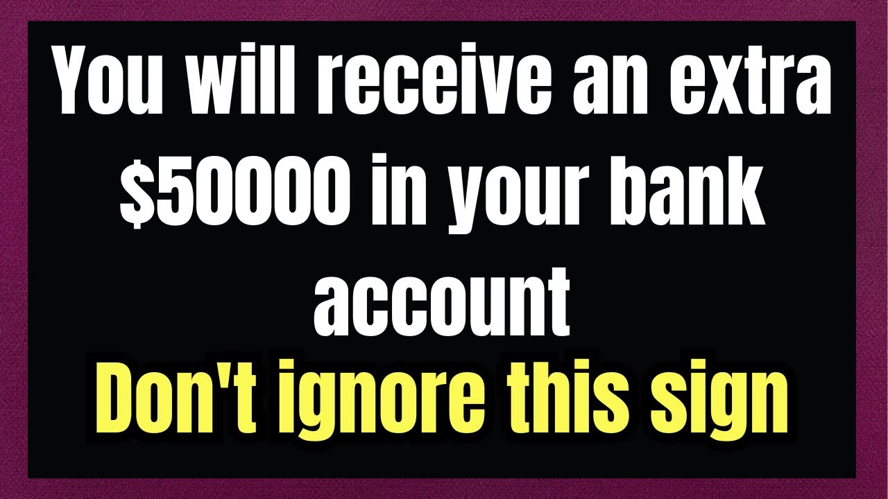 You will receive an extra $50000 in your bank account..#jesusmessage ...