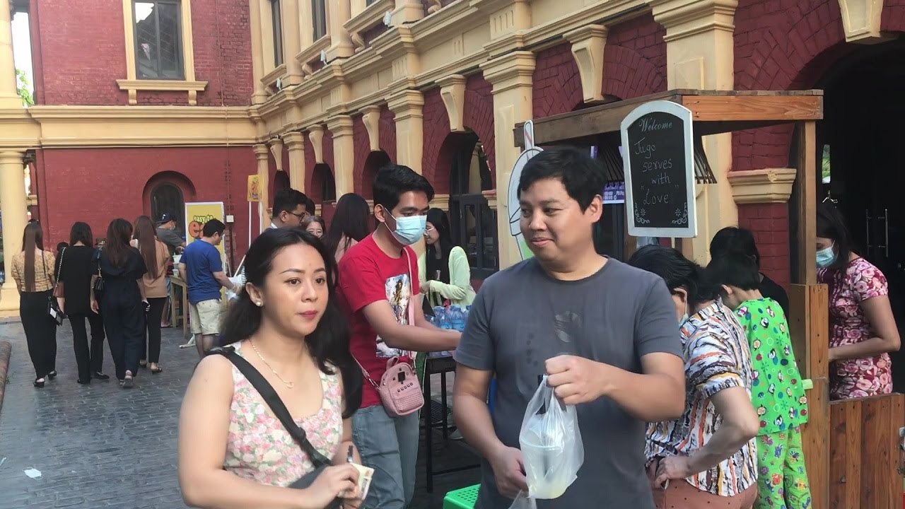 🇲🇲 Myanmar People Enjoying Sunday Atmosphere Yangon - YouTube