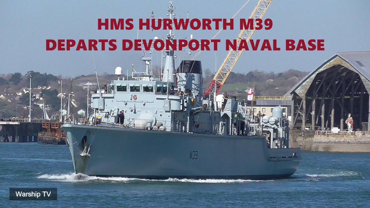 ROYAL NAVY MINE COUNTER MEASURES VESSEL HMS HURWORTH M39 DEPARTS ...