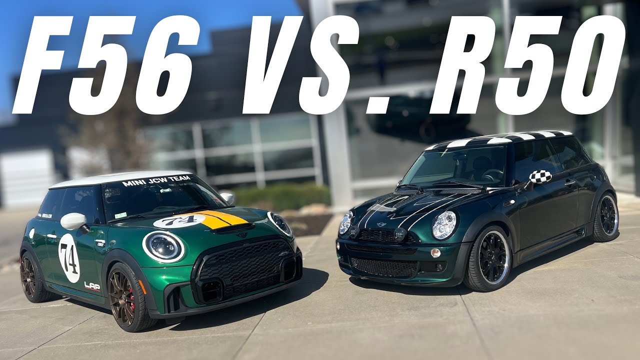SIDE BY SIDE COMPARISON OF THE F56 AND THE R50 MINI COOPER - YouTube