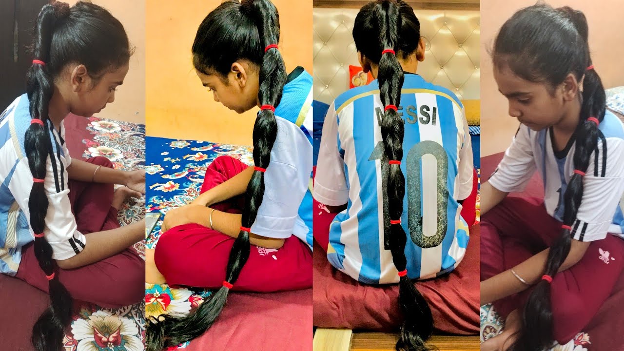 Single Oily Braid With Using Red Rubber band/Heavy Oily Braid/Long ...