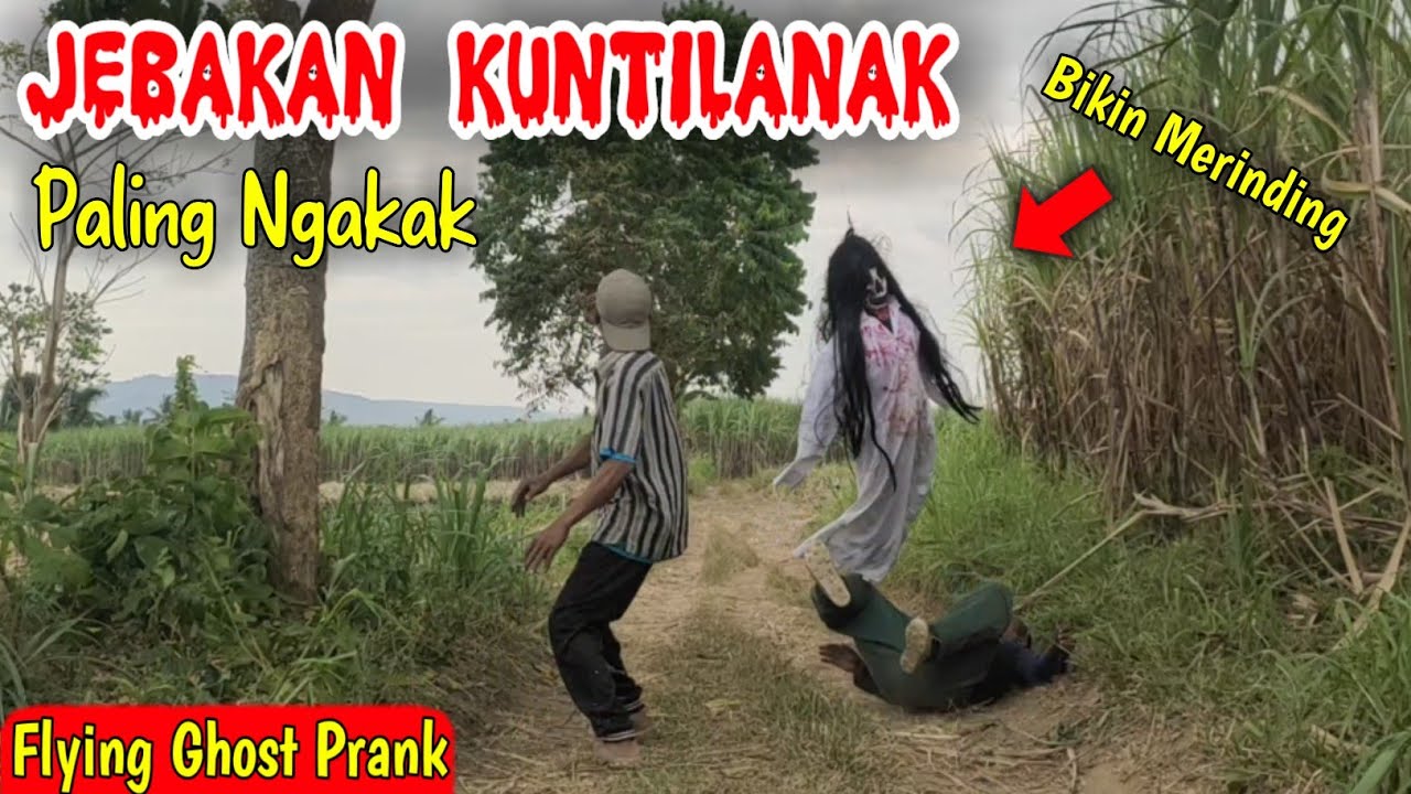 Jebakan Kuntilanak Terbang || Prank Terlucu Paling Ngakak || Flying ...