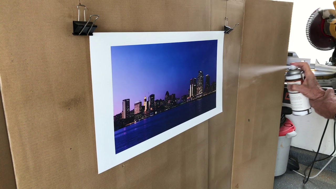 Fixative spraying fine art prints - YouTube