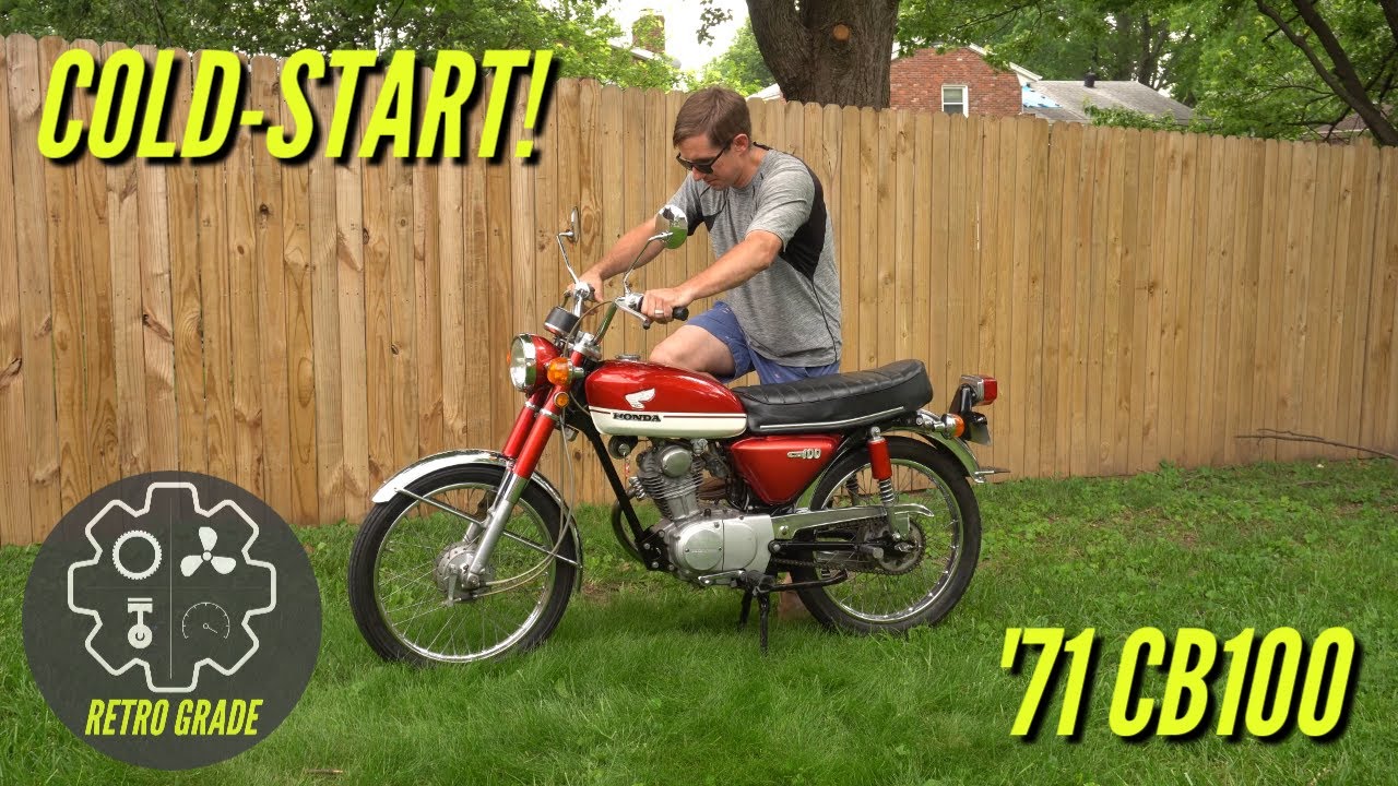 1971 Honda CB100 Cold Start Up - YouTube