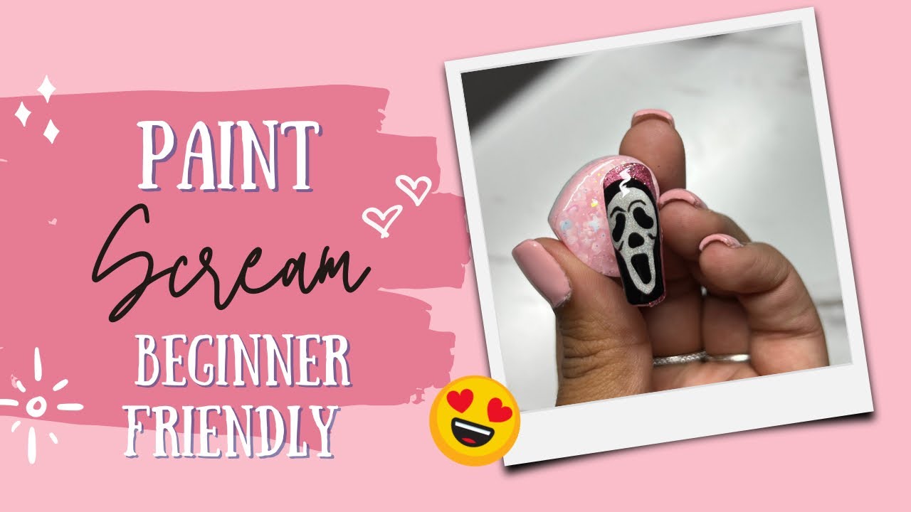 EASY SCREAM HALLOWEEN NAILS | Beginner Friendly Nail Art | Press On ...