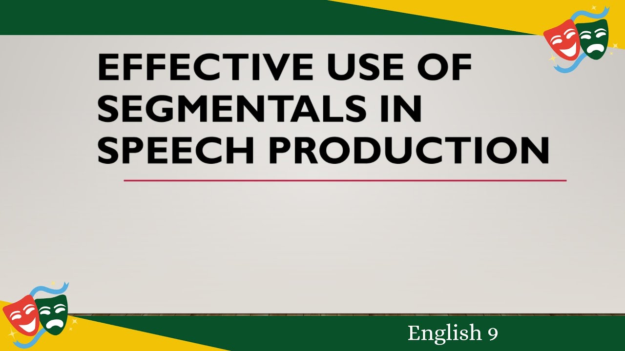 Effective Use of Segmentals in Speech Choir Productions - YouTube