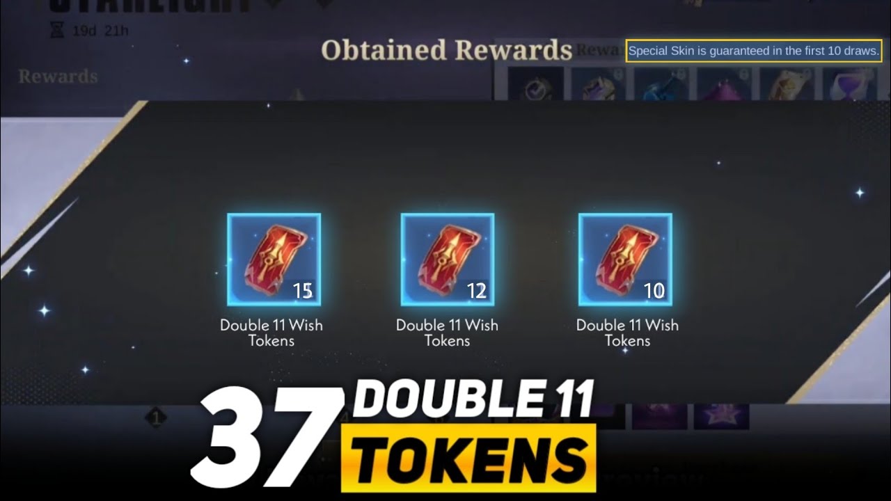 FREE 37 DOUBLE 11 WISH TOKENS| DOUBLE 11 WISH DRAWS | MLBB - YouTube