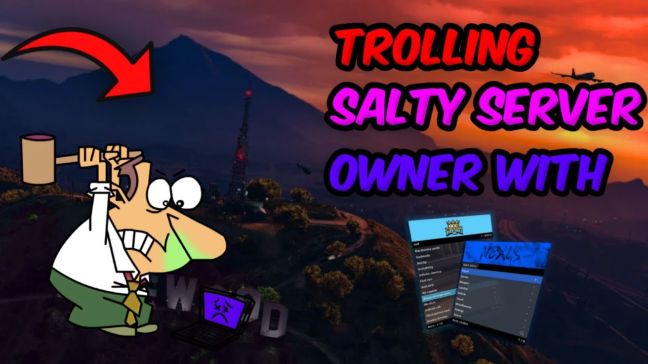 TROLLING SALTY SERVER OWNER WITH MOD MENU GTA RP - YouTube
