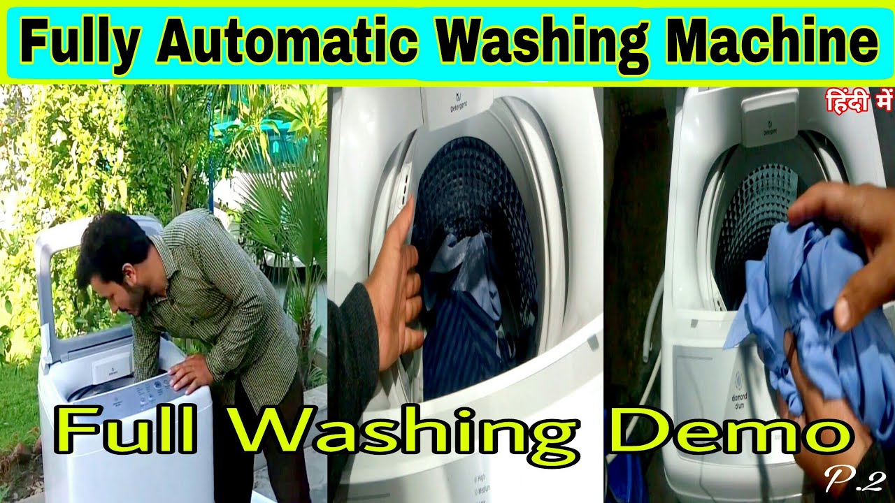 Fully automatic washing machine full wash demo. Samsung 6kg top load ...