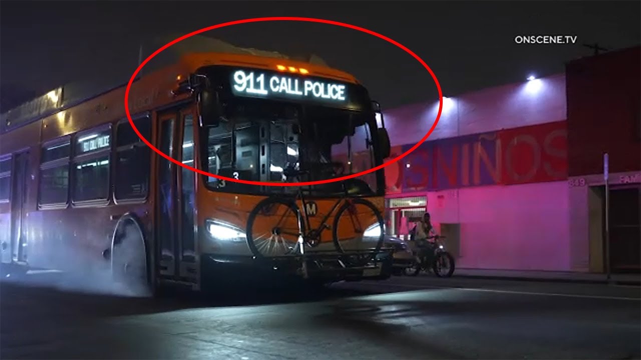 "Call 911" display on LA Metro bus led to arrest of hijacking suspect ...