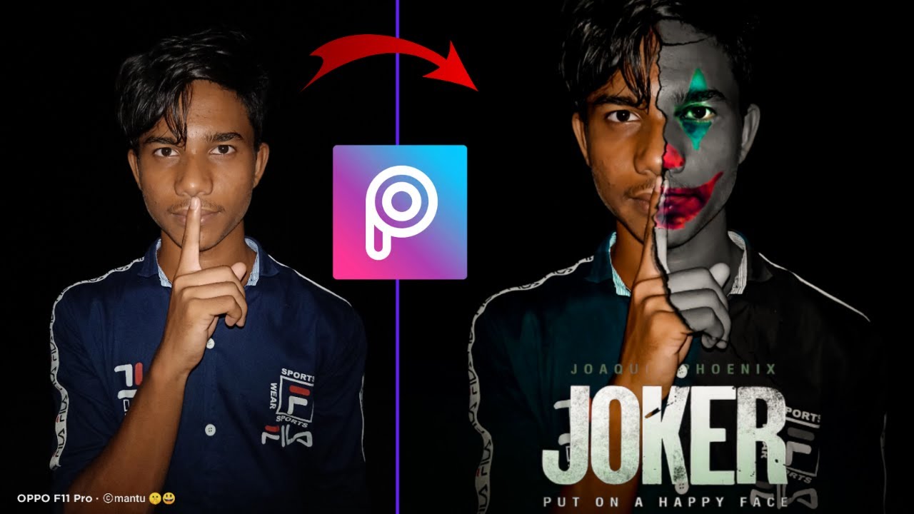 Joker face PicsArt editing tutorial || PicsArt new joker editing - YouTube