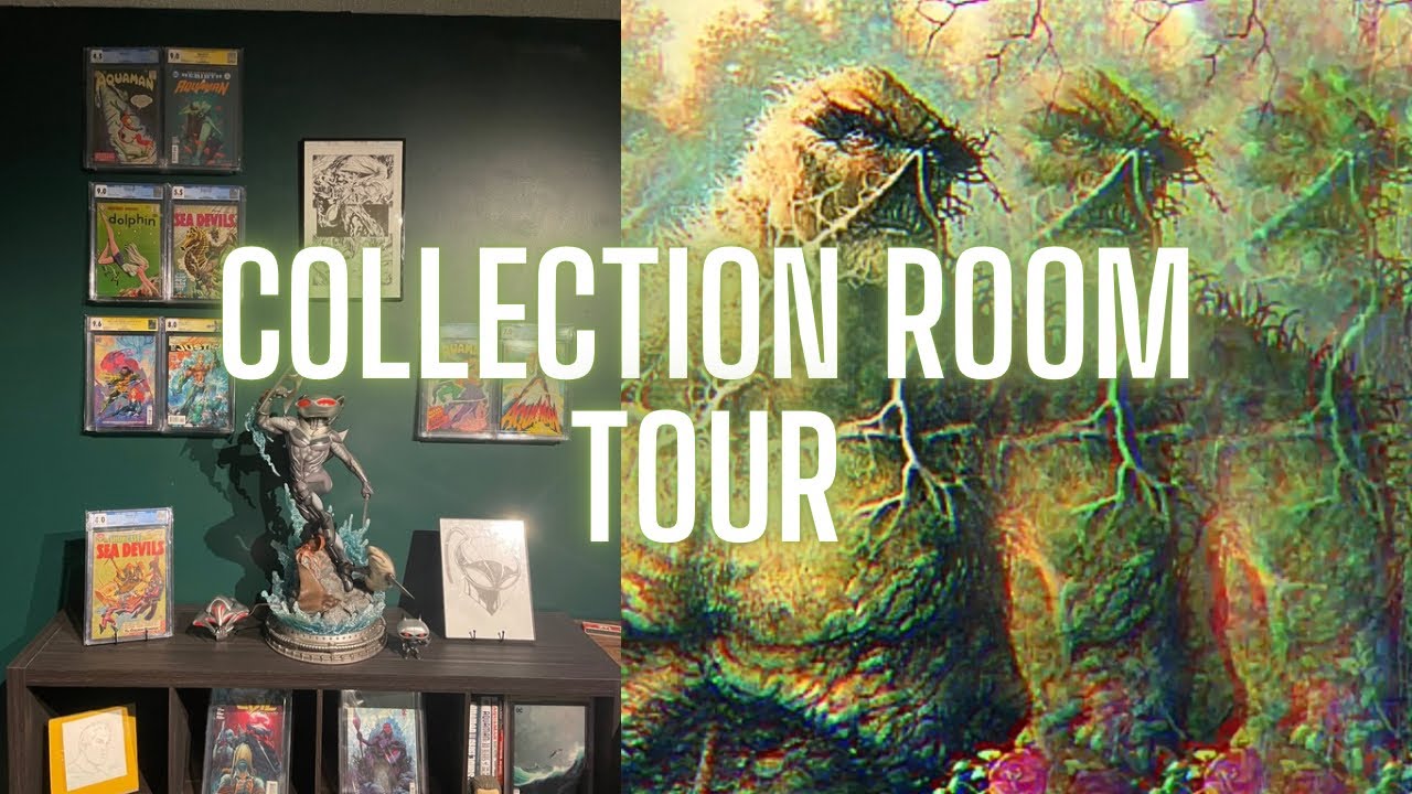 Comic Book Room Tour 2024 | Omnibus CGC Original Art Statues - YouTube