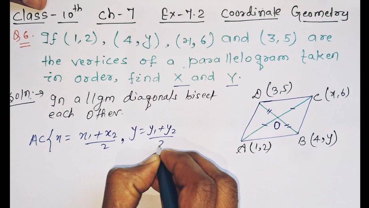 Q6 Ex 7.2 Class 10th Coordinate geometry | q6 exercise 7.2 Class 10th Maths coordinate Geometry ...