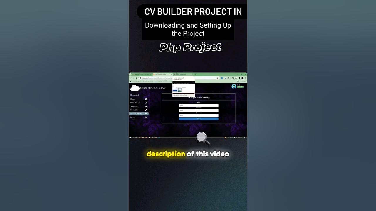 Resume Builder 💻 Website in PHP and MySQL with Source Code #viral #trending #coding - YouTube