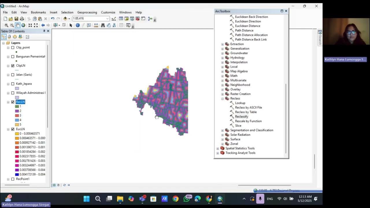 Tutorial Menggunakan Euclidean Distance dan Reclassify (Point, Polyline dan Polygon) pada ArcMAP ...