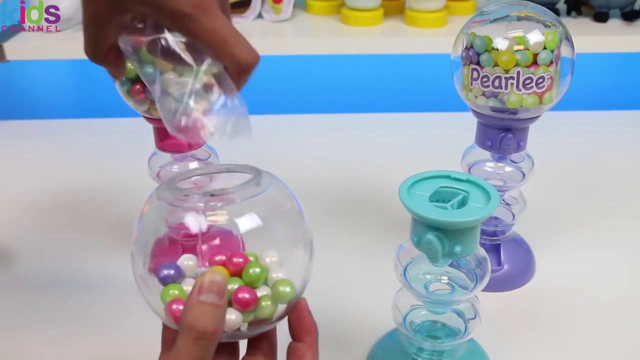 Pearlee Gumball Spiral Machines Teal, Purple, & Pink Gum Dispensers ...