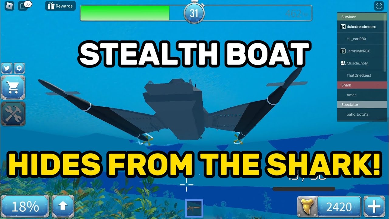 We Borrowed the Magnificent Stealth Boat 😂 | Shark Bite 2 | Roblox ...