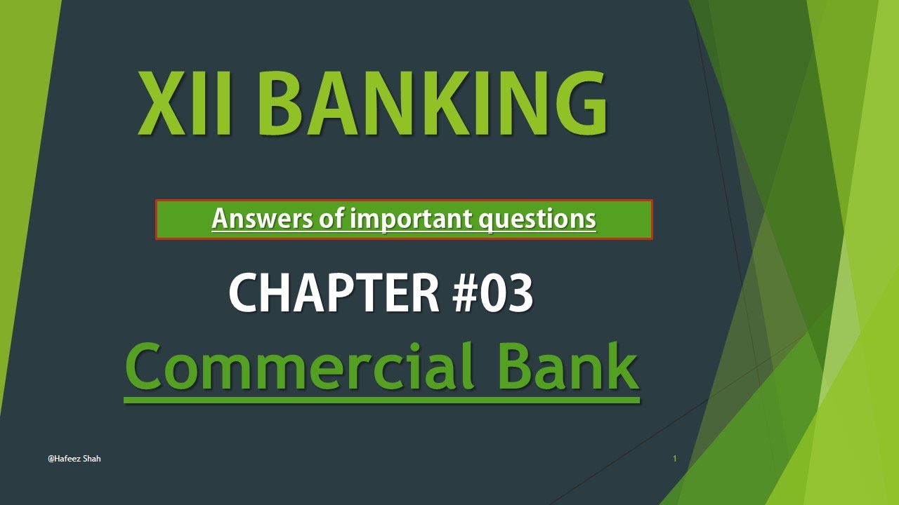 Commercial bank - important questions and answers | XII Banking - YouTube