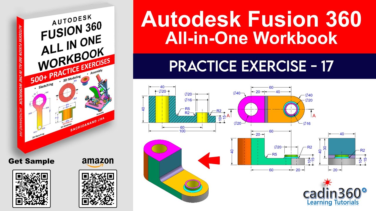 Fusion 360 Tutorial for Beginners – Exercise #17 | 3D Modeling from 2D ...