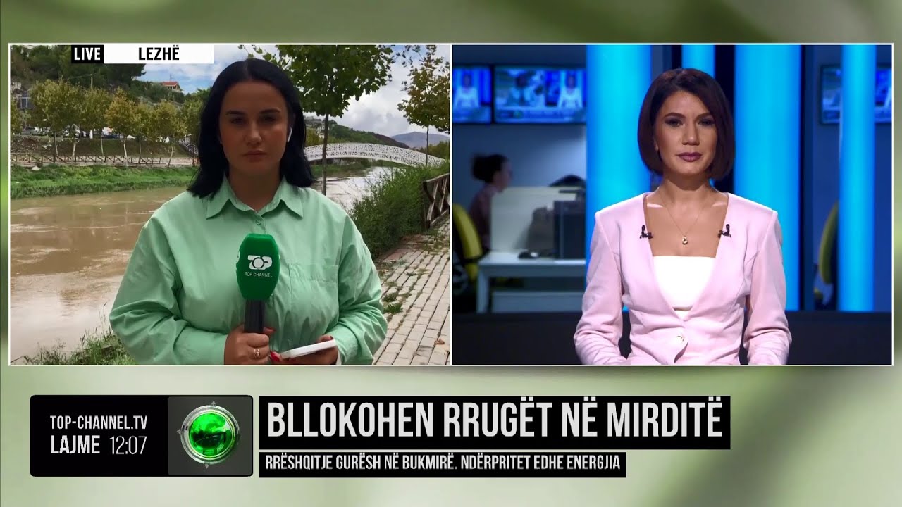 Top Channel/ Bllokohen rrugët në Mirditë, rrëshqitje gurësh në Bukmirë ...