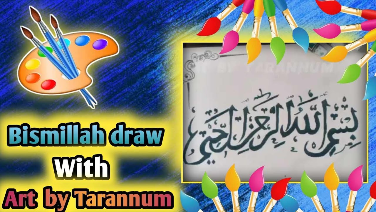 How to draw arabic calligraphy। step by step। acrylic painting।acrylic ...