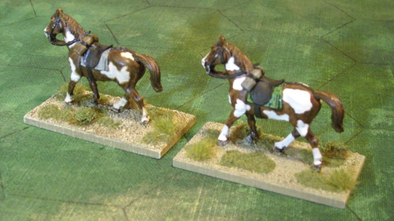 092 40mm ACW horses Piebald skewbald & Bay - YouTube