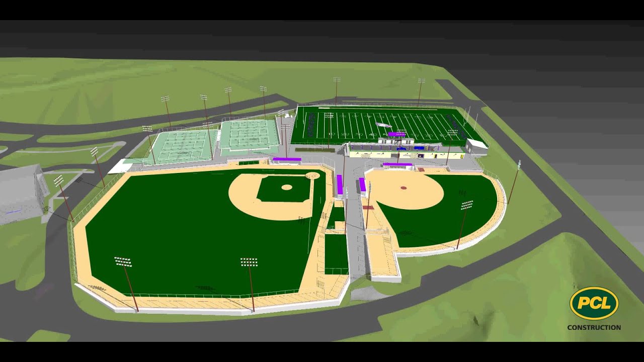 Outdoor Athletic Facilities Rendering Flyover - YouTube