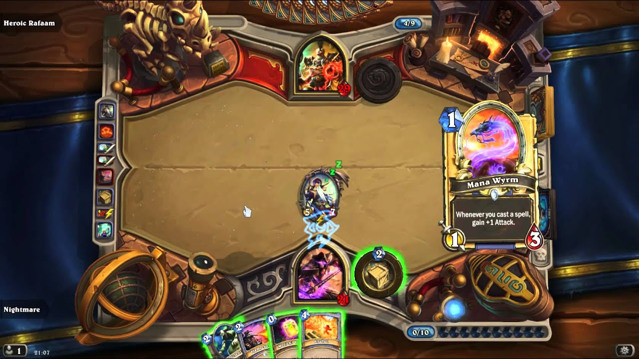 Let's Play Hearthstone Heroic Rafaam Unleashed Guide lucky win first ...