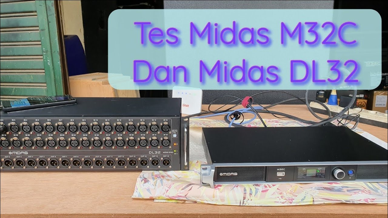 Set Up Mixer Digital Midas M32C Dan Snake Digital Midas DL32 - YouTube