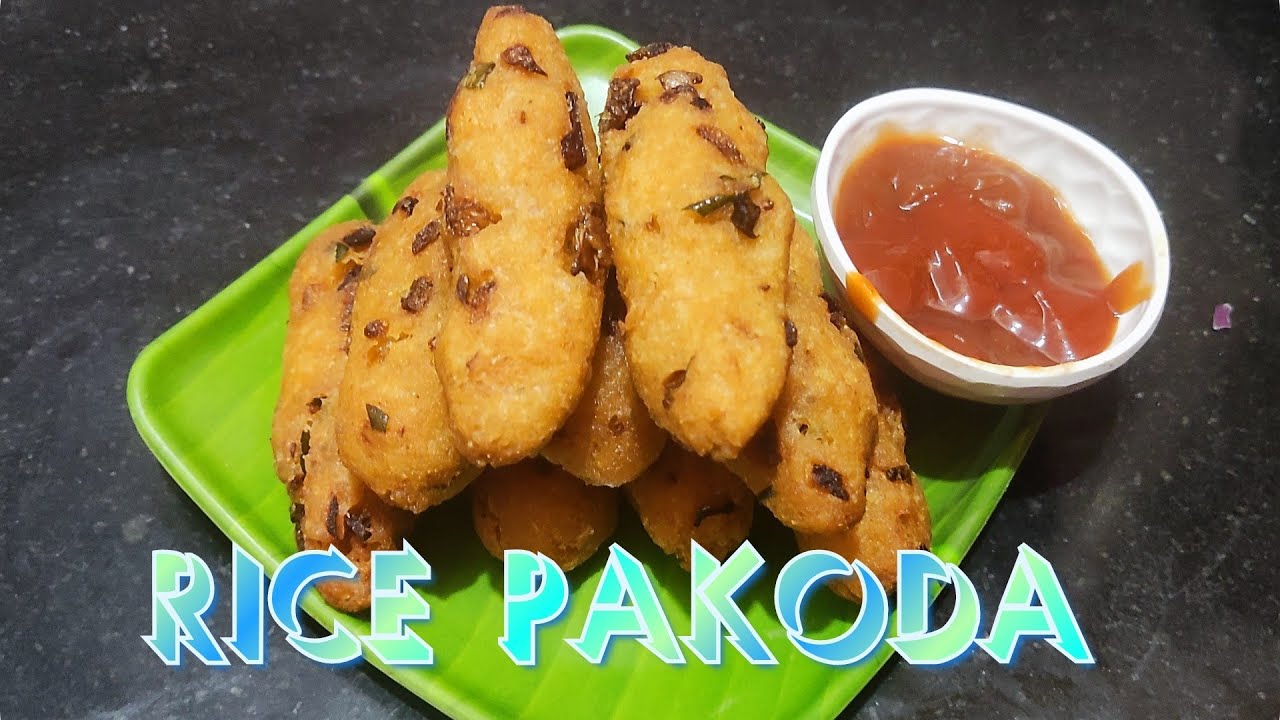 Rice Pakoda || Cooked Rice || Leftover rice Pakoda - YouTube