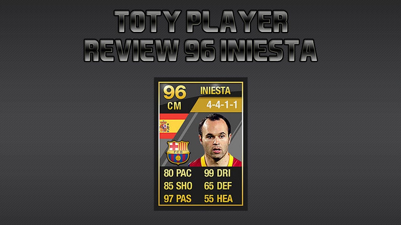 Fifa 12 - TOTY 96 Iniesta - Player Review - YouTube