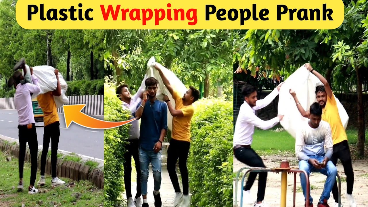 Plastic Wrapping Prank | Plastic Wrapping Prank In india |Box Wrapping ...