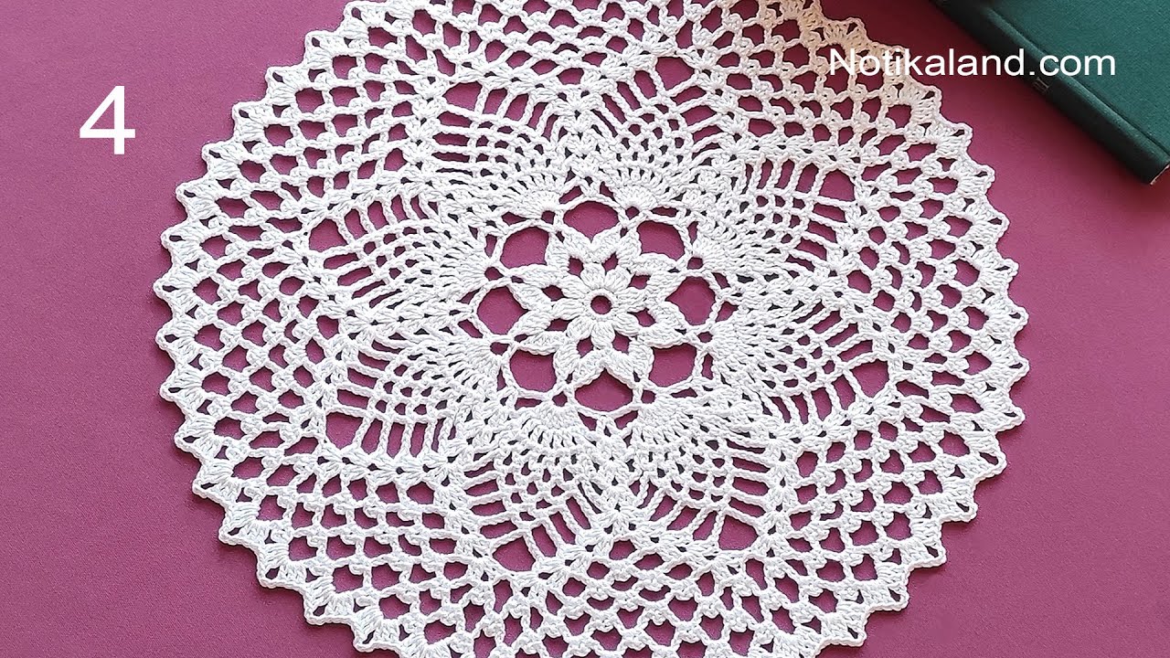 CROCHET How to crochet doily #5 EASY Tutorial Part 4, 11 - 13 round ...