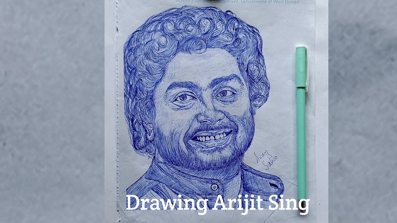 Drawing Arijit Singh | Sketch Arijit Sing | Avay Sahoo Arts | Pen ...