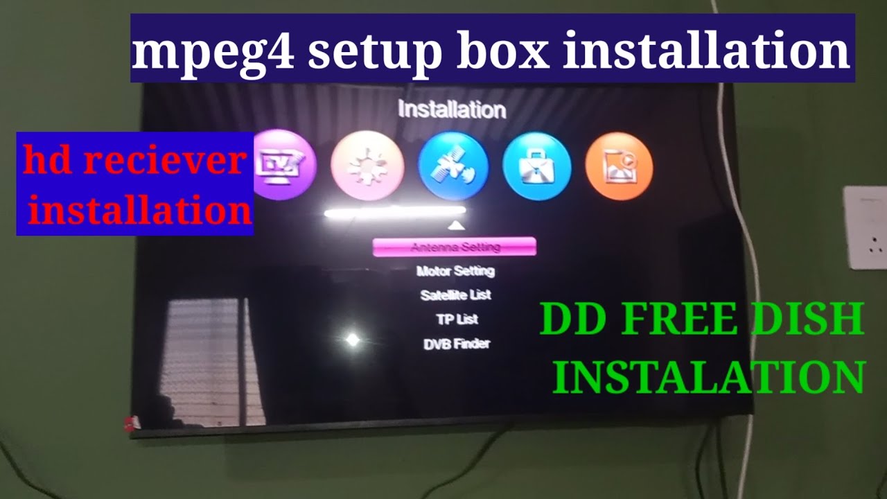 MPEG-4 dd free dish setup box Instalation and review channel move ...