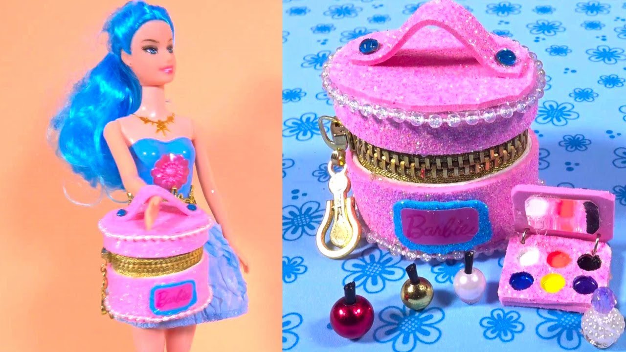 DIY Miniature Barbie Makeup Set Crafts and Hacks - YouTube