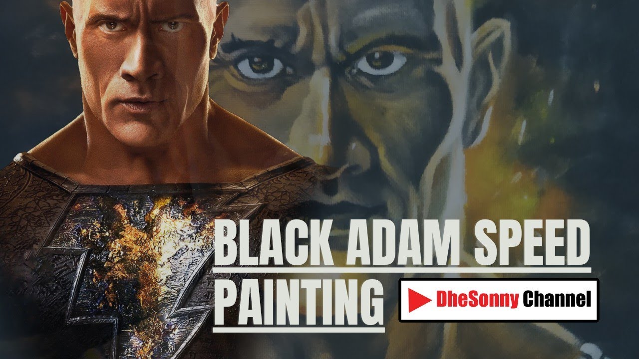 BLACK ADAM || SPEED PAINTING #simplepainting #simplepaintingideas # ...