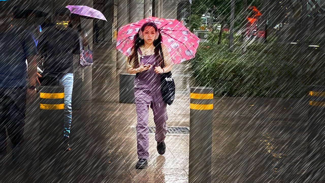 1 Hour Heavy Rain Walking Along Depot Road in Singapore Nostalgic HDB ...
