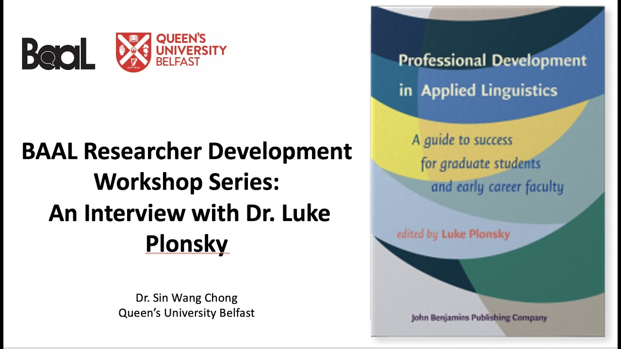 Interview with Dr. Luke Plonsky on Professional Development - YouTube
