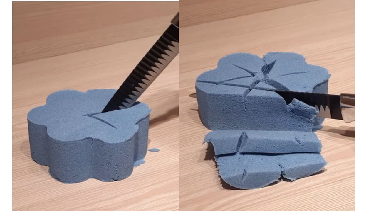 Very Satisfying Blue Sand Cutting 🥰 Very Satisfying and Relaxing ...
