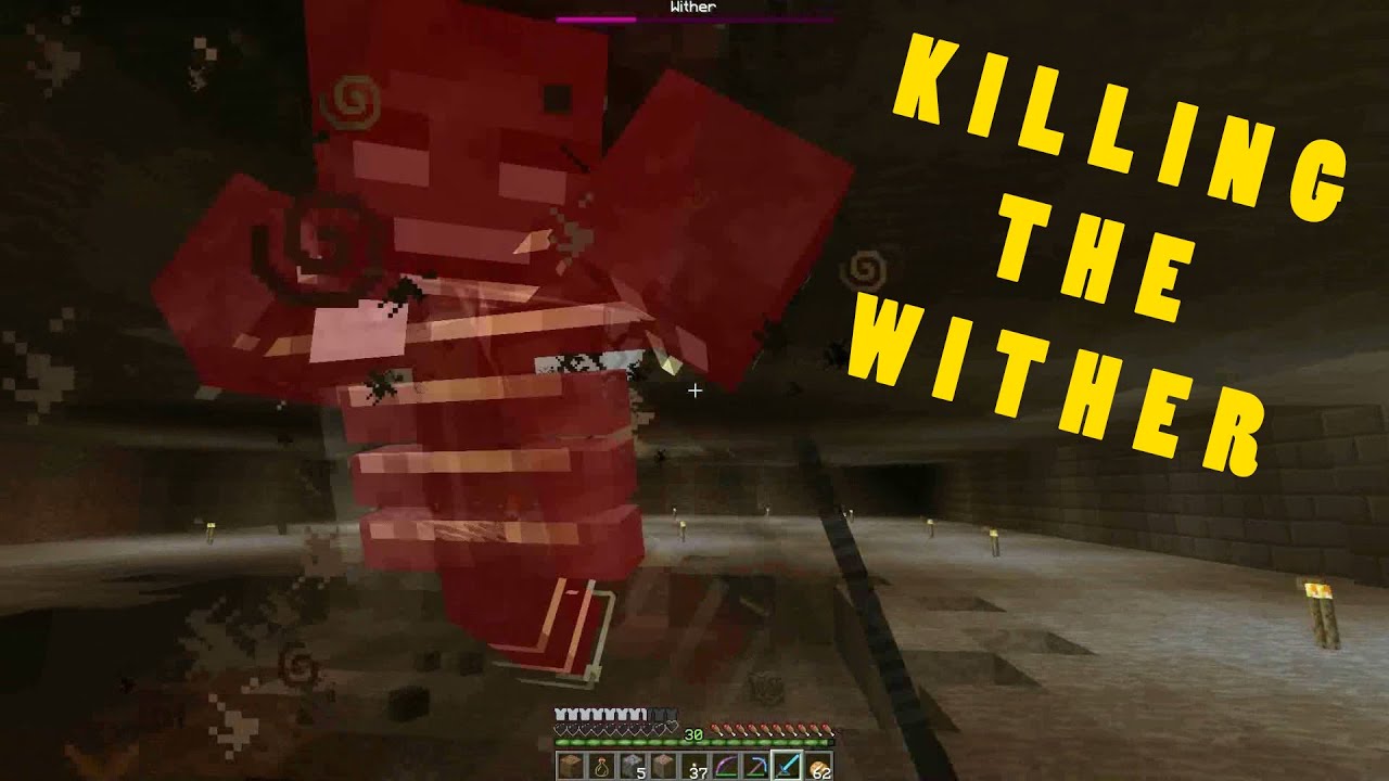 Minecraft Killing The Wither - YouTube