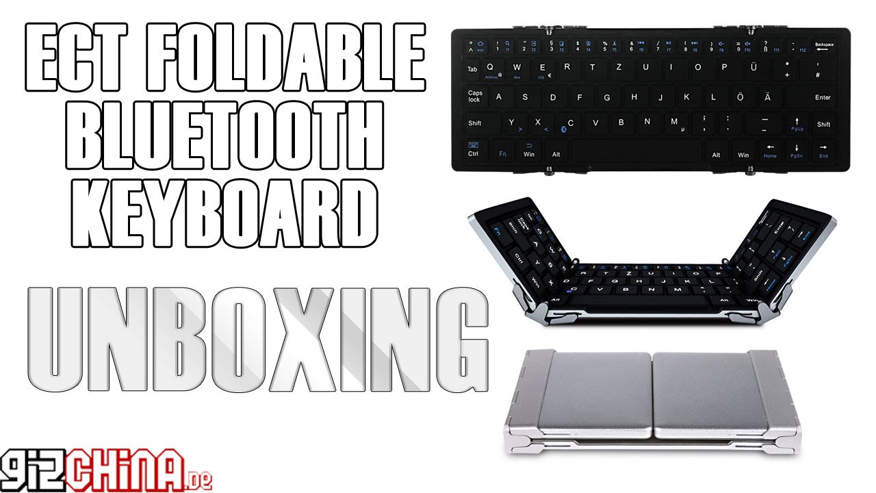 EC Technology Foldable Bluetooth Keyboard Unboxing - YouTube